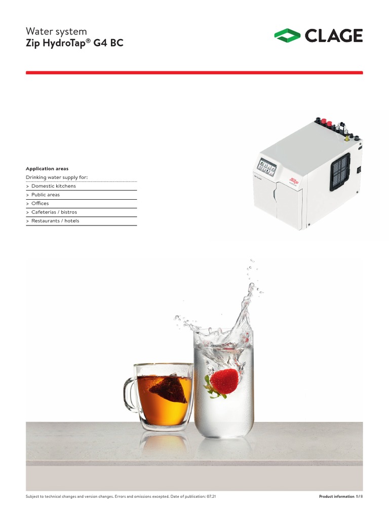 Zip HydroTap G4 BC PI en | PDF | Water | Water Heating