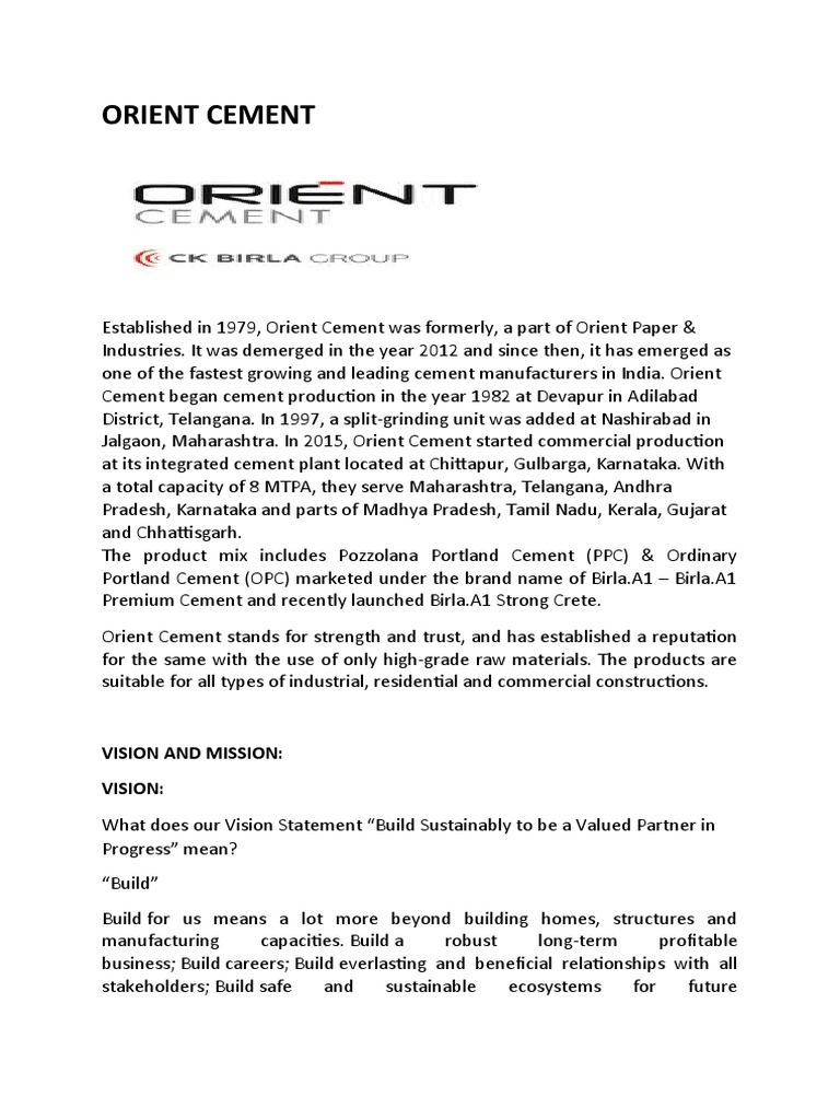 ORIENT CEMENT | PDF | Stocks | Book Value