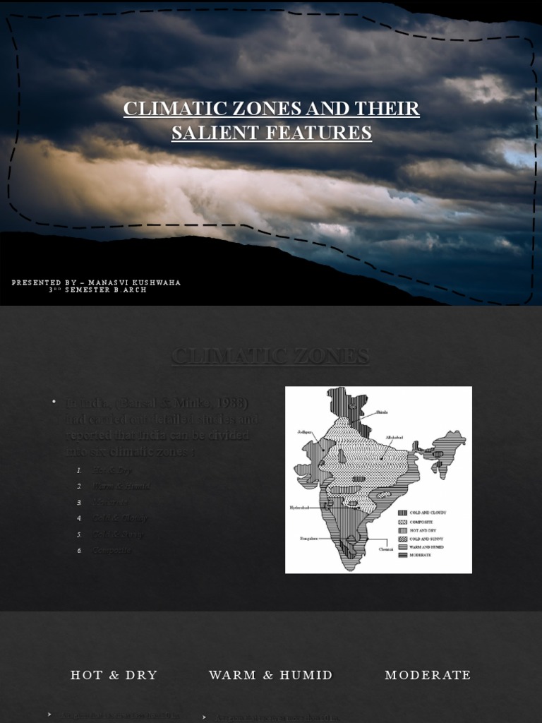 Climatic Zones and Their Salient Features | PDF | Climate | Monsoon