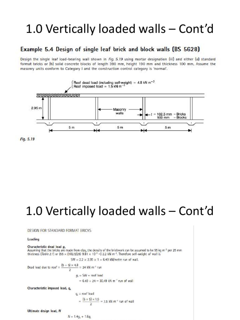 Examples - Vertically Loaded Walls | PDF | History
