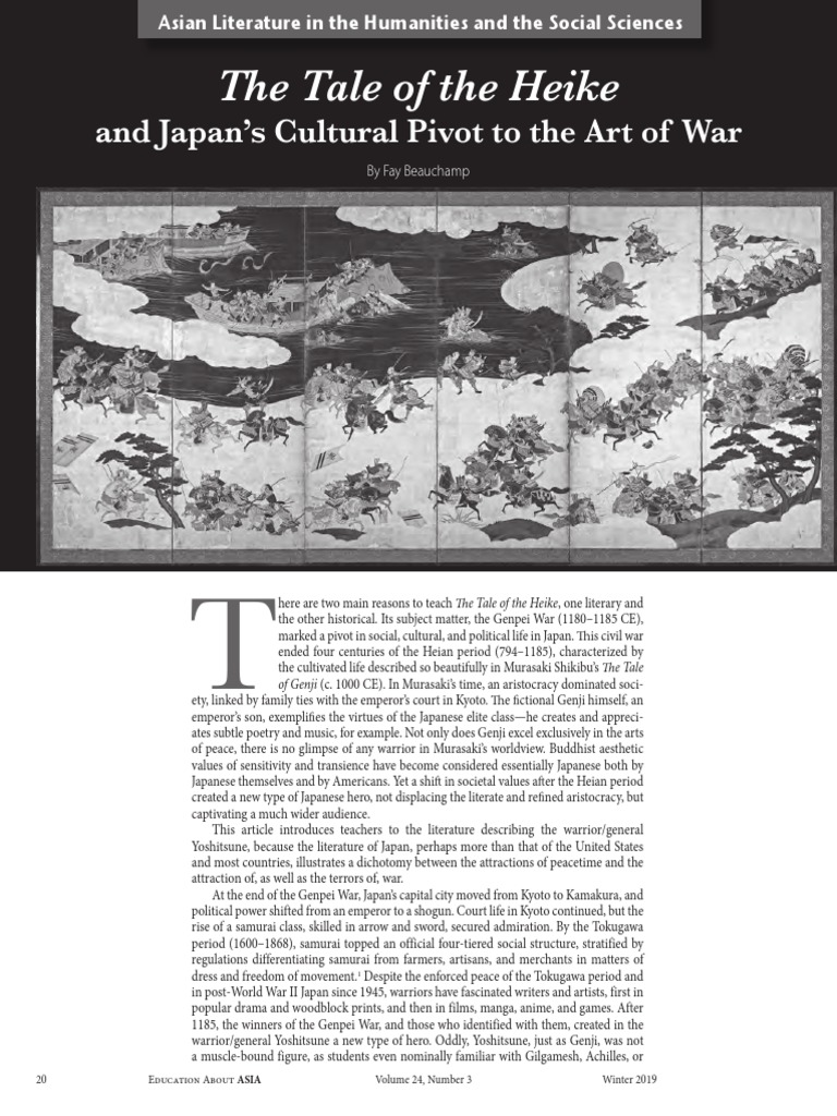The Tale of The Heike and Japans Cultural Pivot To The Art of War | PDF ...