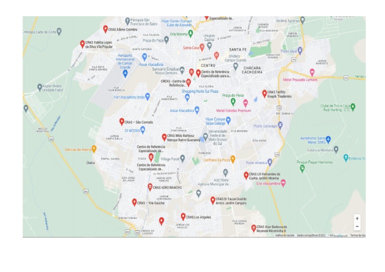 Mapas Cras e Creas de Campo Grande Ms | PDF