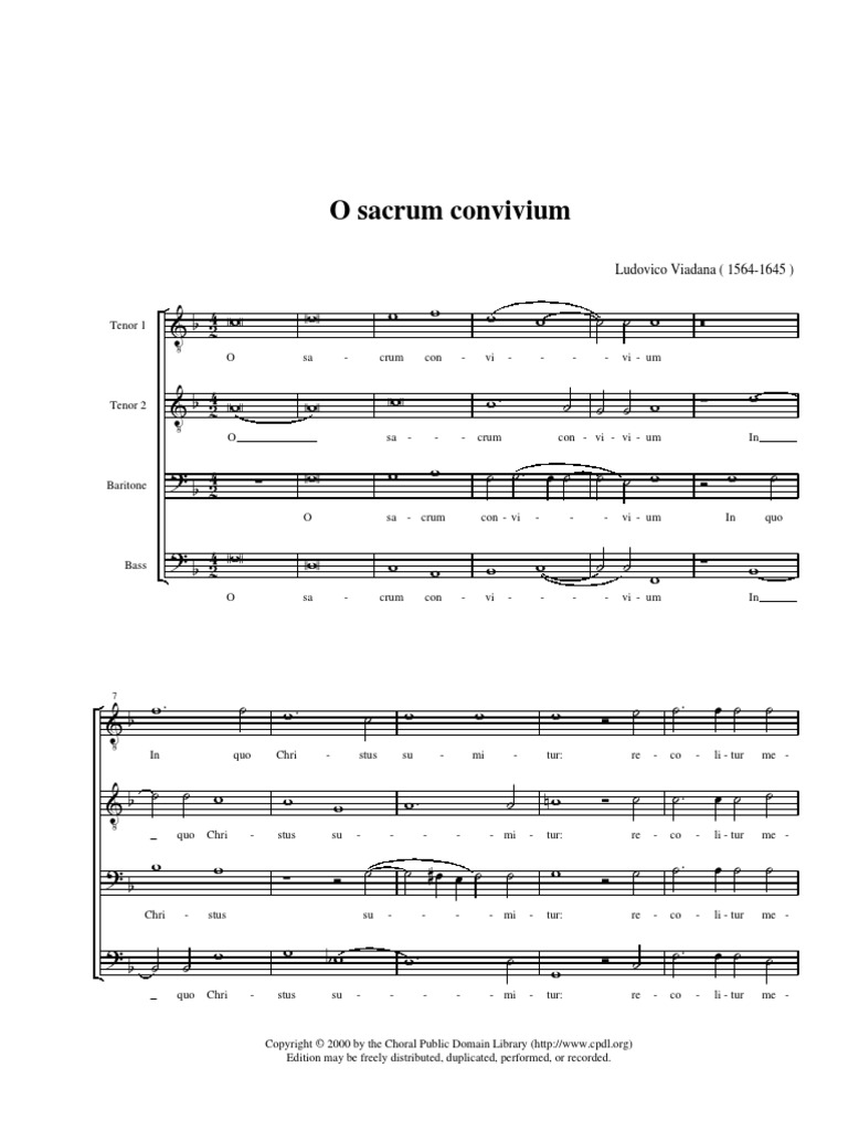 O Sacrum Viadana TTBB | PDF