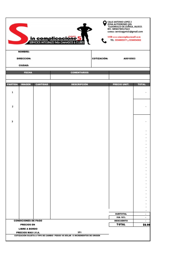 Plantilla Cotizacion | PDF | Mercado (economía) | Dinero
