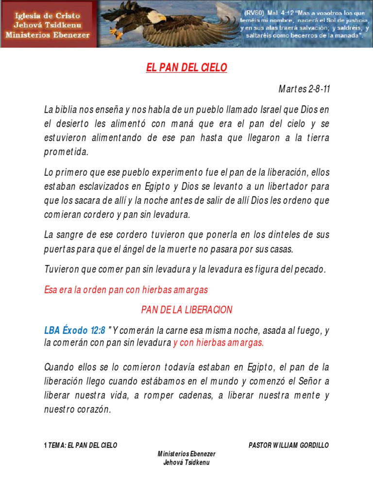 Xdoc - MX El Pan Del Cielo Ebenezer Chicago | PDF | Libro del éxodo ...