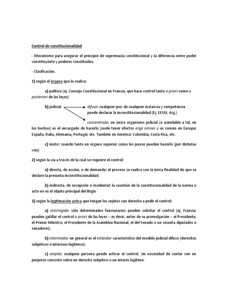 Control de Constitucionalidad | PDF | Constitución | Ley constitucional