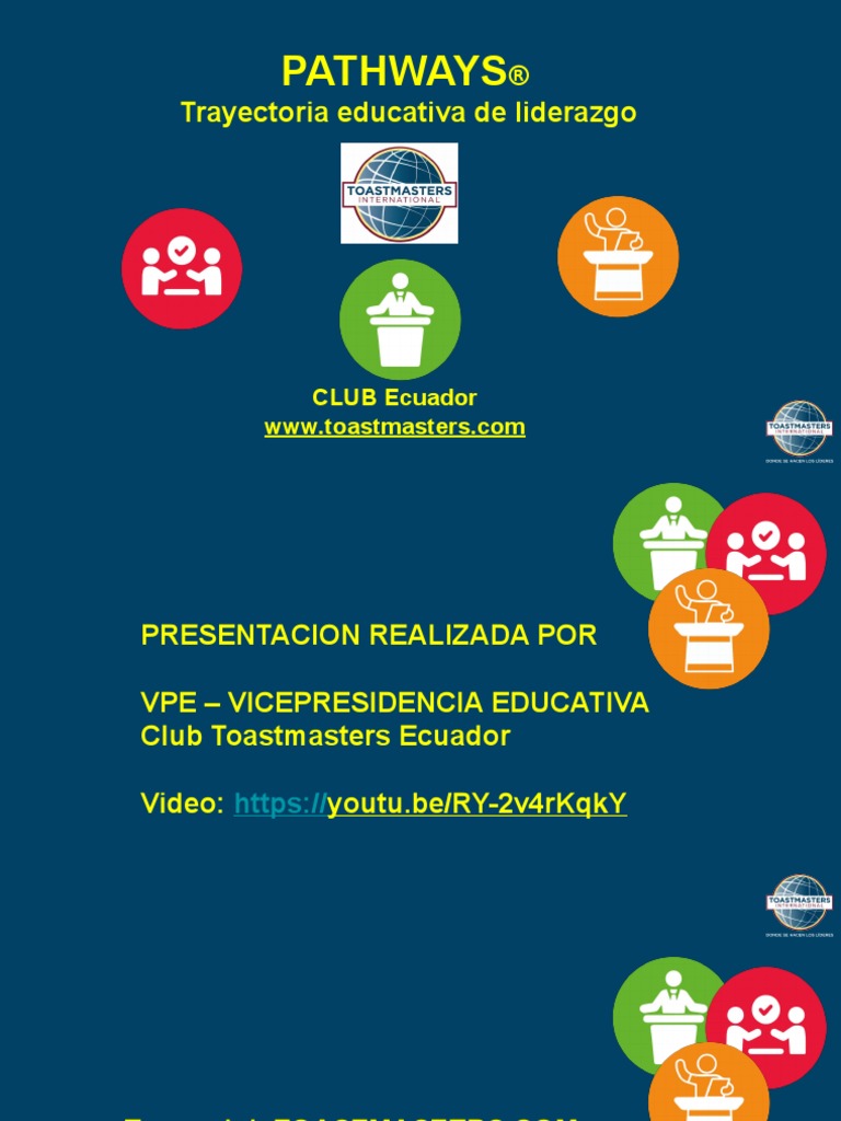 PRESENTACION Pathways Educativa Toastmasters | PDF