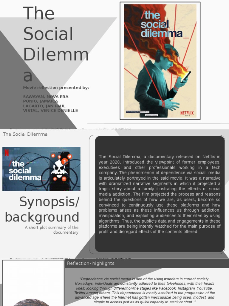 Social Dilemma | PDF | Social Media | Popular Culture & Media Studies