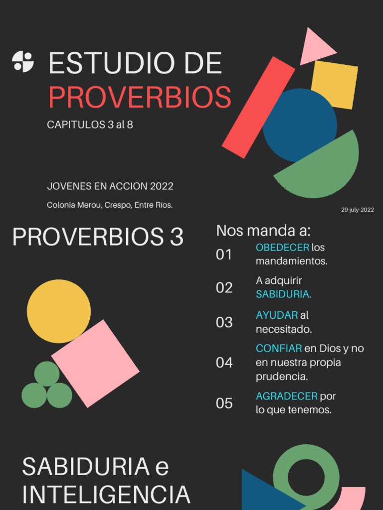 Estudio de Proverbios | PDF | Sabiduría | Libro de proverbios