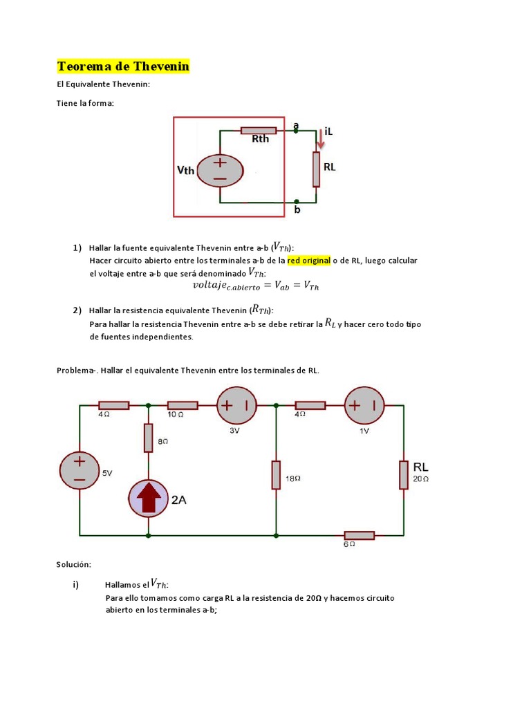 6 - Teorema Thevenin y Norton PG 56 A 62 | PDF | Resistencia Eléctrica ...