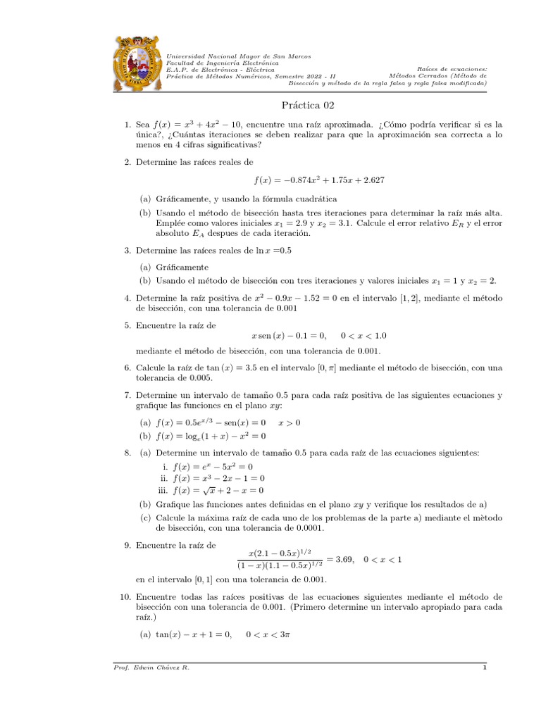 Pract 3 | Descargar gratis PDF | Análisis numérico | Matemática Elemental