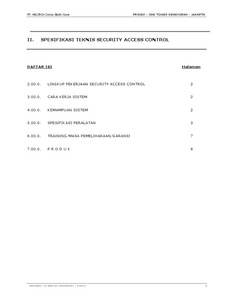 II-SP-ACC SECURITY Control Access | PDF