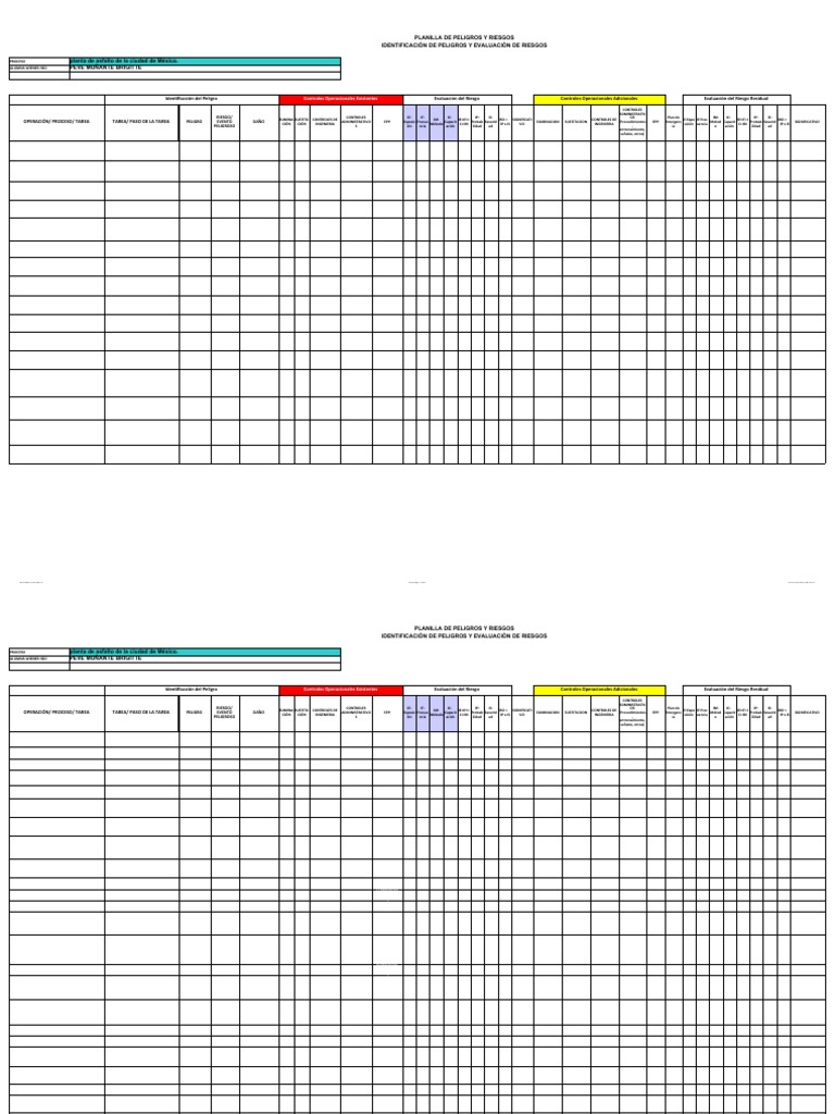 3.5. Formato Iper para Practica | PDF | Peligros | Ciencias de la Salud