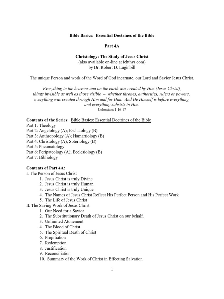 Understanding Christology and Salvation | PDF | God The Father | Glory ...