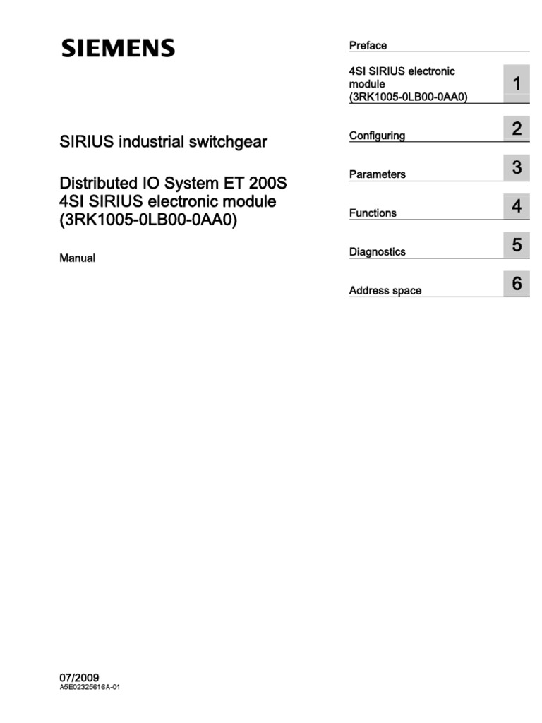 4SI SIRIUS en-US | PDF | Siemens | Input/Output