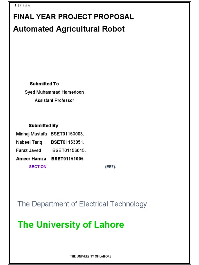 FINAL YEAR PROJECT PROPOSAL (Review) | PDF | Infrared | Arduino FINAL YEAR PROJECT PROPOSAL (Review) | PDF | Infrared | Arduino