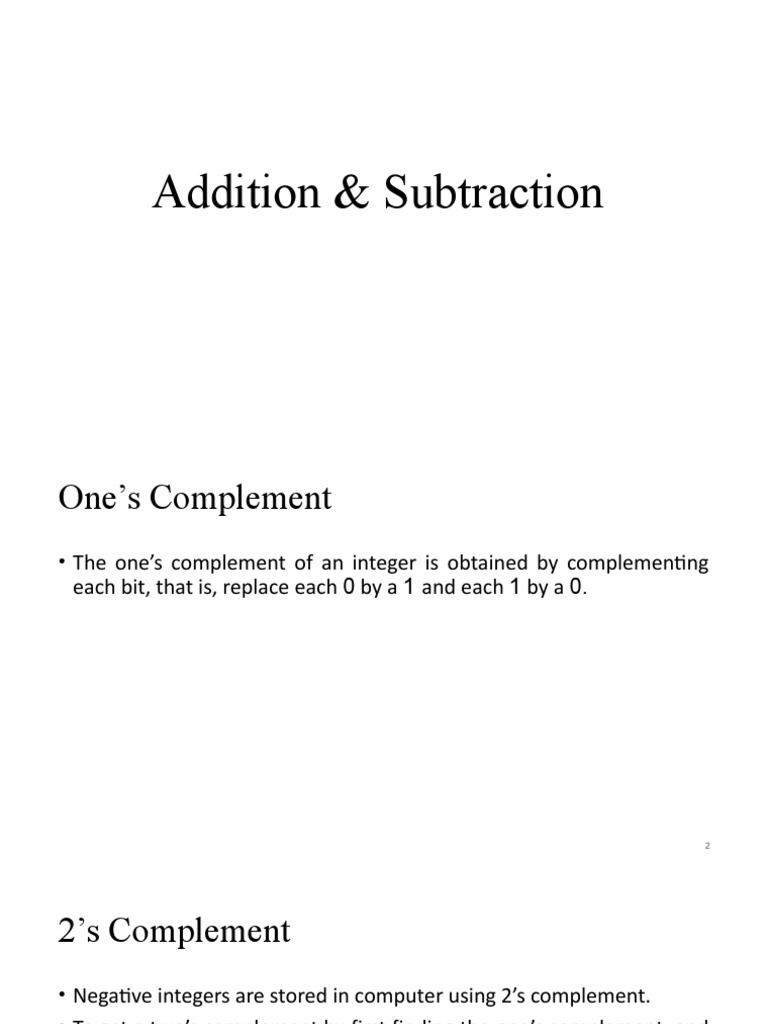 2-Addition & Subtraction | PDF