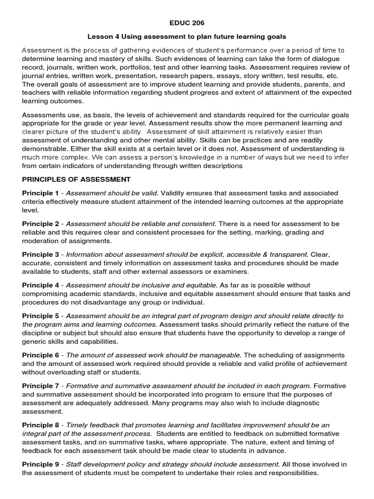 Educ 206 Reviewer | PDF | Educational Assessment | Learning