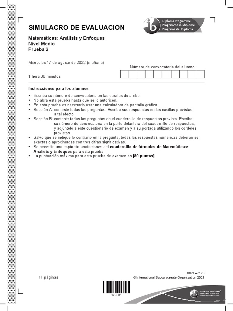Simulacro Prueba 02 Ago 2022 | PDF | Prueba (evaluación) | Distribución normal