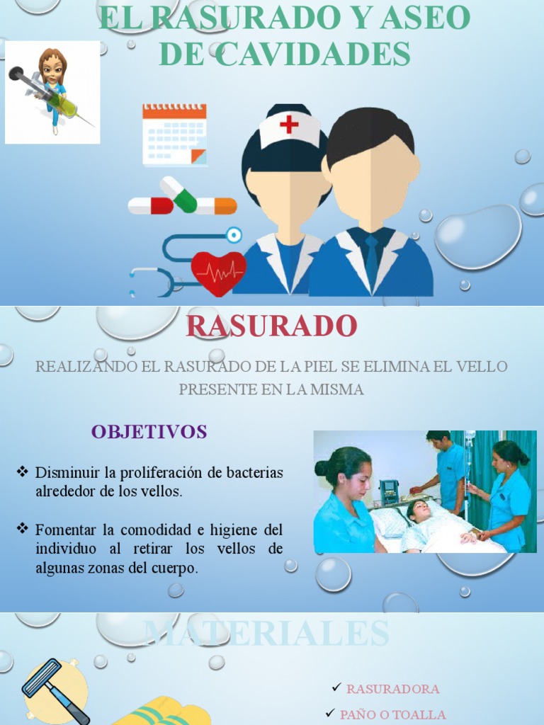 El Rasurado y Aseo de Cavidades | PDF | Afeitado | Especialidades Medicas