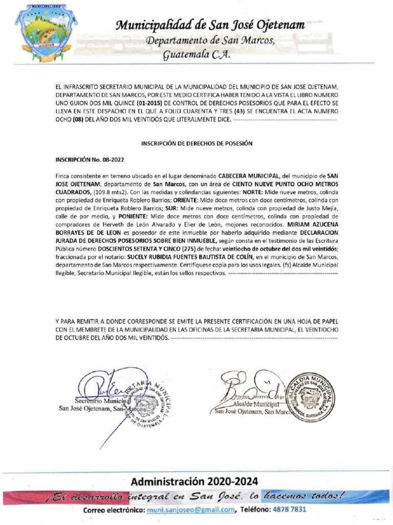 Certificaci Ón Actualizada | PDF