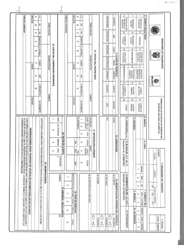 Traspaso Formulario | PDF