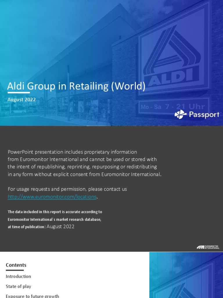 Aldi Group in Retailing (World) | PDF | Retail | Supermarket