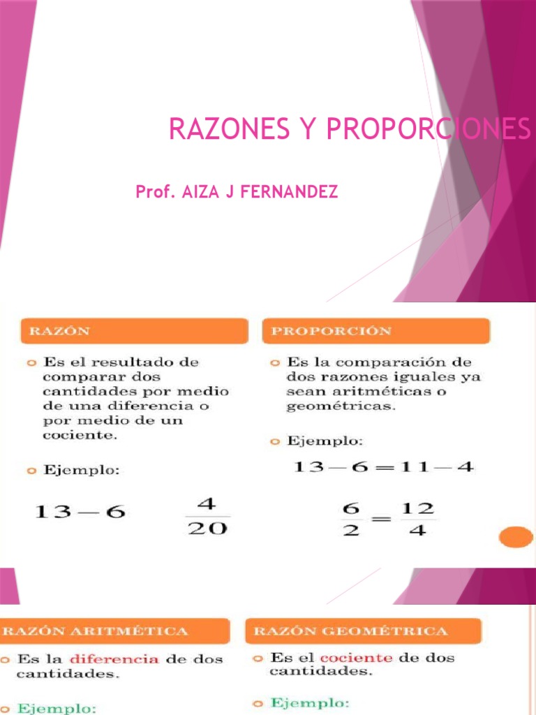 Razones y Proporciones | PDF