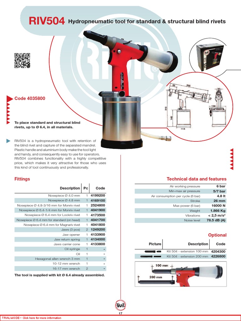 Riv 504 | PDF | Rivet | Mechanical Engineering