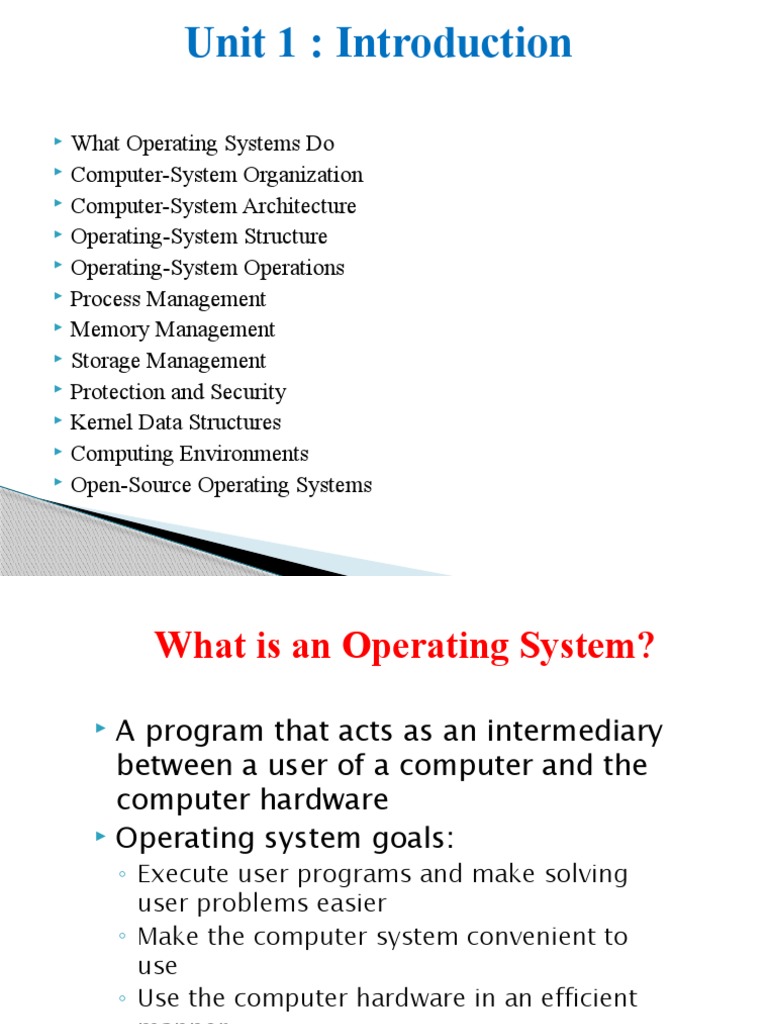 An Introduction to Operating System Structures, Components, and ...