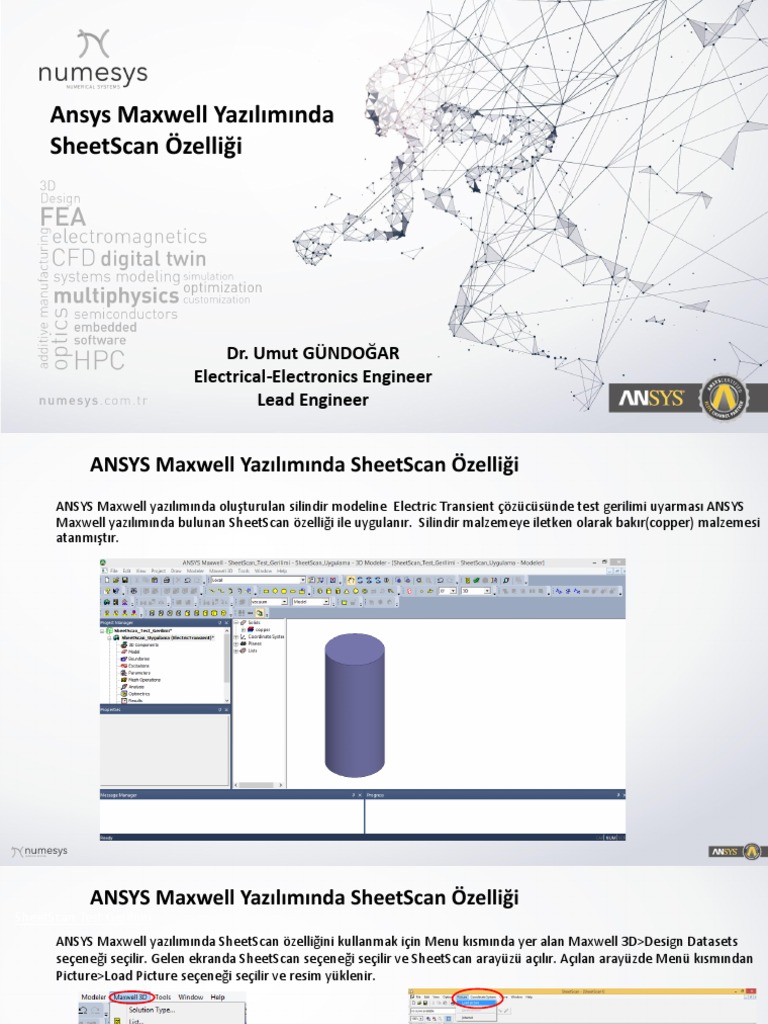 Ansys Maxwell Yazılımınd SheetScan Özelliği | PDF