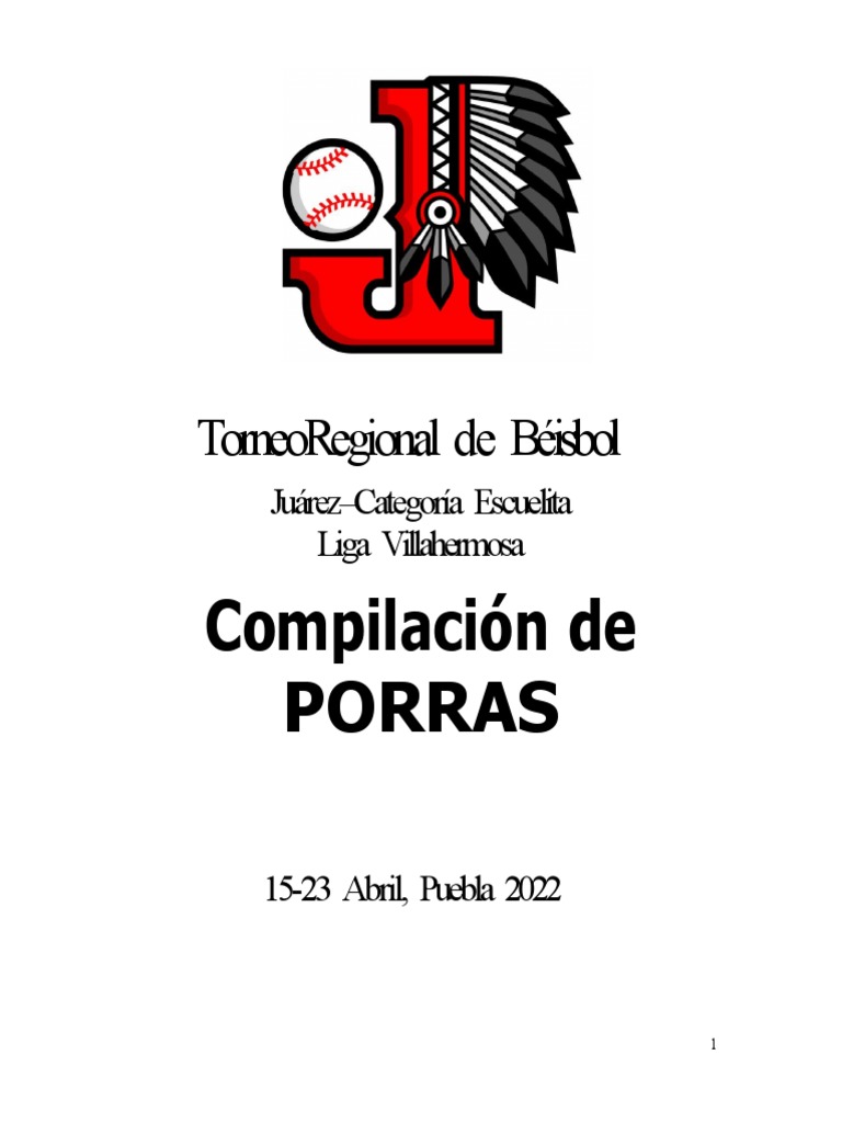 Torneoregional de Béisbol: Compilación de Porras | PDF | Lanzador | Carrera