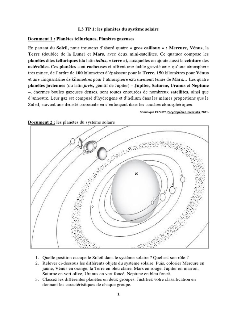 Exploration du Système Solaire | PDF | Système solaire | Planètes