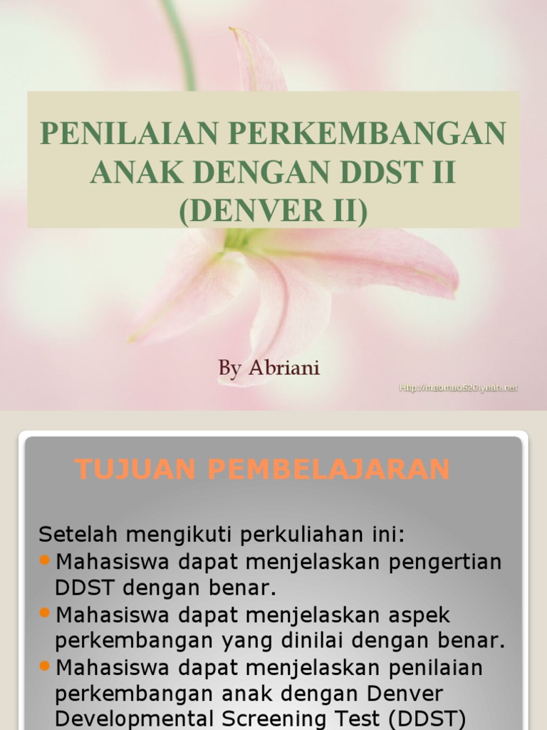 Perkembangan Anak Menurut DDST II | PDF