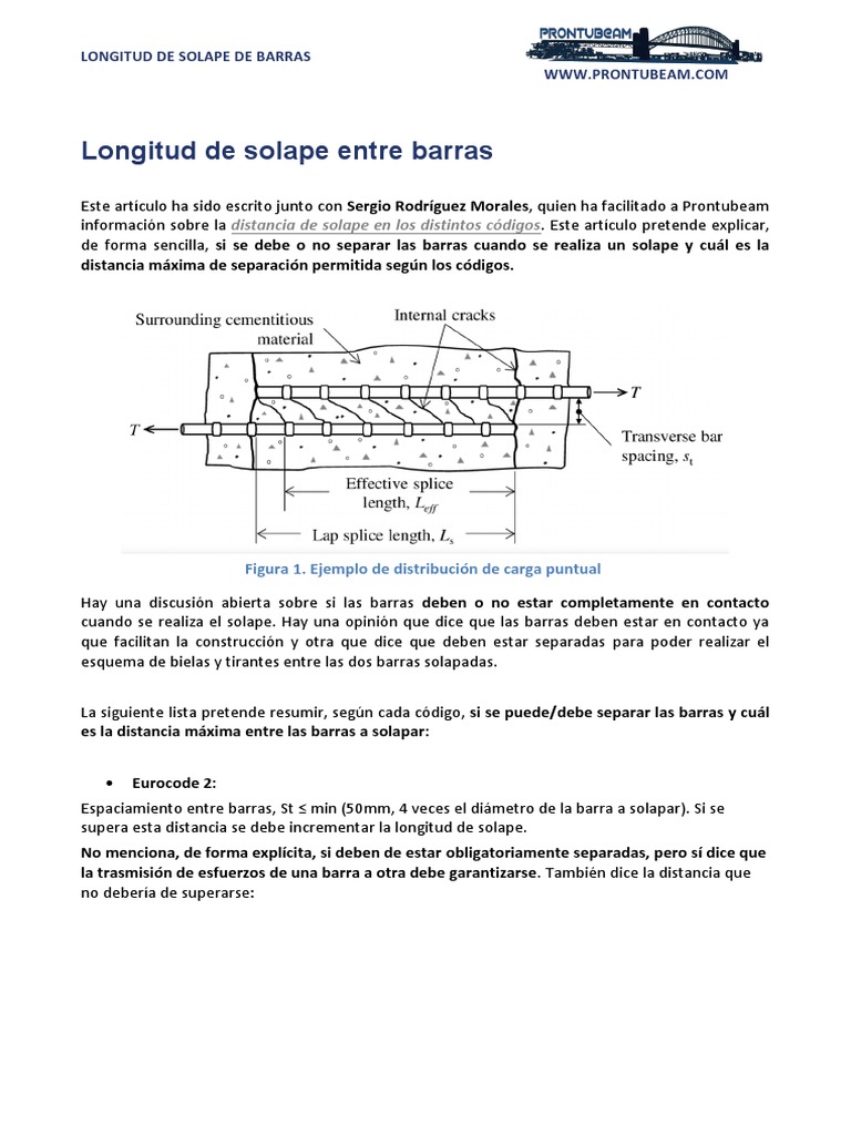 2021 11 30 Longitud de Solape Entre Barras Articulo | PDF