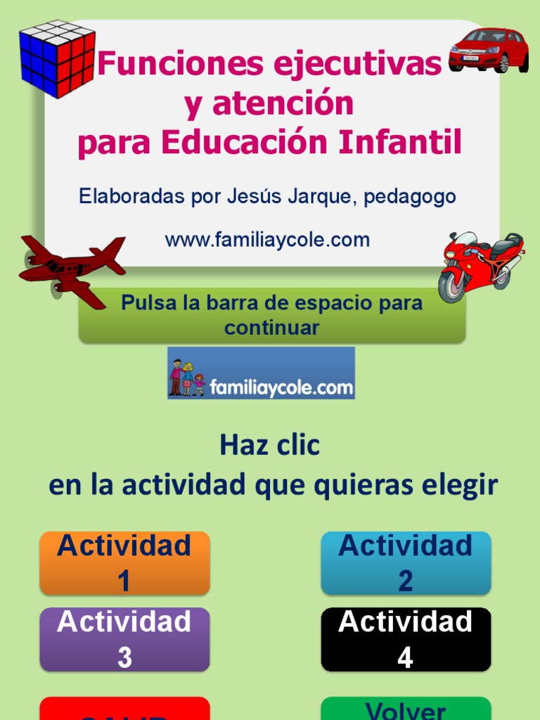Funciones Ejecutivas Atencion Infantil | PDF