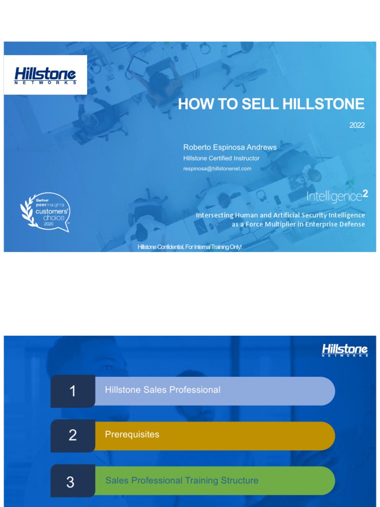 HOW To SELL HILLSTONE 00. Sales Training Introduction V3.0 | PDF ...