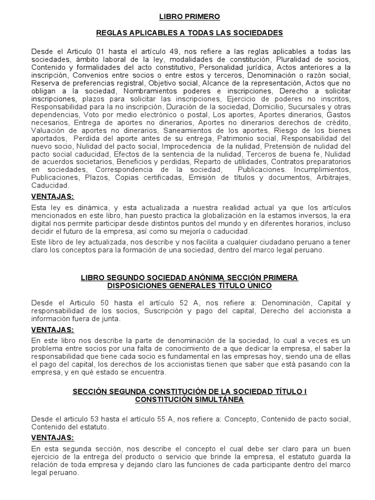 Ventajas de La Ley 26887 | PDF | Dividendo | Sociedad