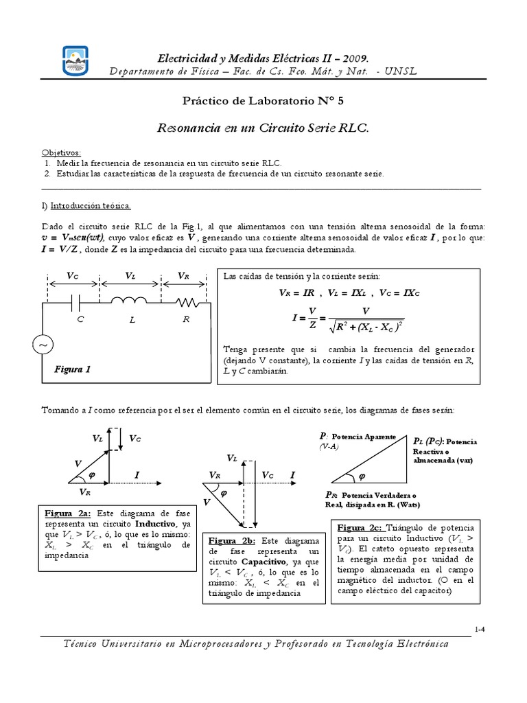 Lab. Resonancia en Serie | PDF | Energia electrica | Impedancia eléctrica Lab. Resonancia en Serie | PDF | Energia electrica | Impedancia eléctrica