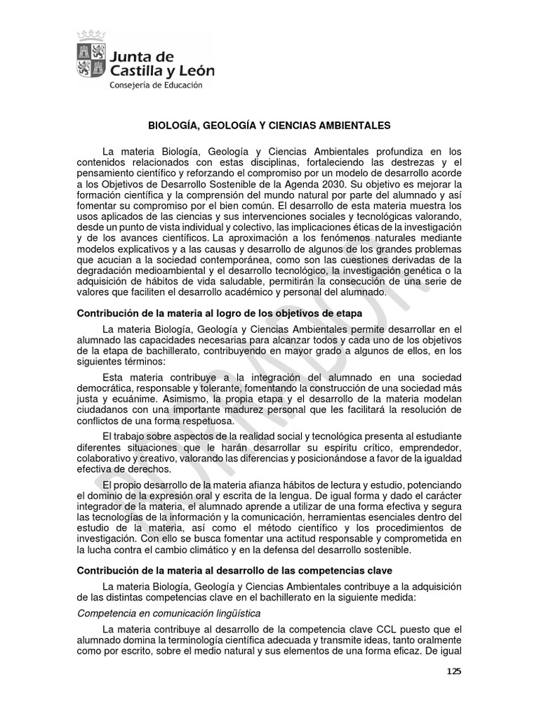 Biología, Geología y Ciencias Ambientales | PDF | Evaluación | Aprendizaje