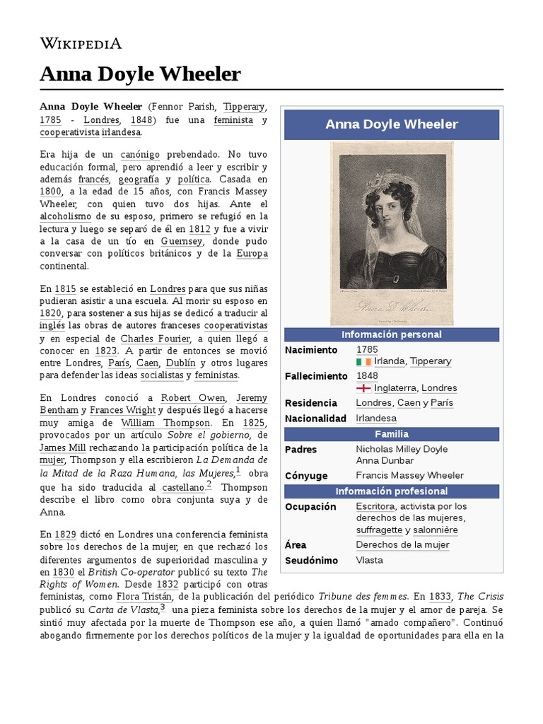 Anna Doyle Wheeler | PDF
