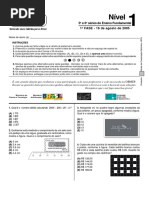 Simulado OBMEP Nivel1 Com Imagens | PDF