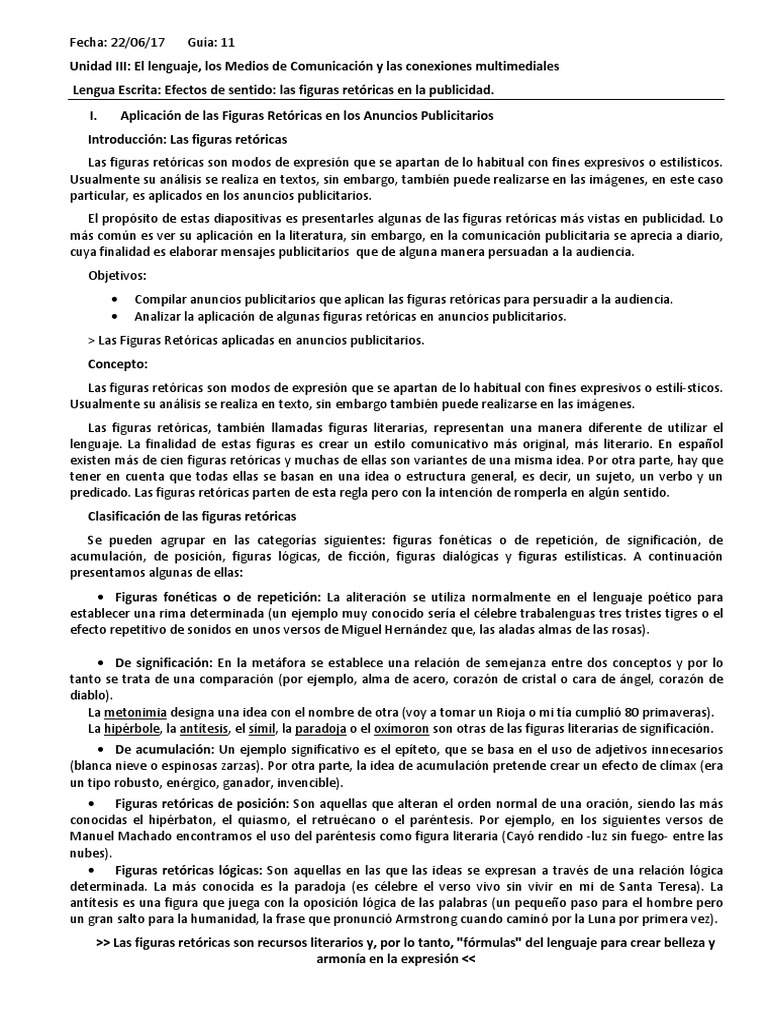 Figuras Retóricas En La Publicidad Pdf Paradoja Publicidad