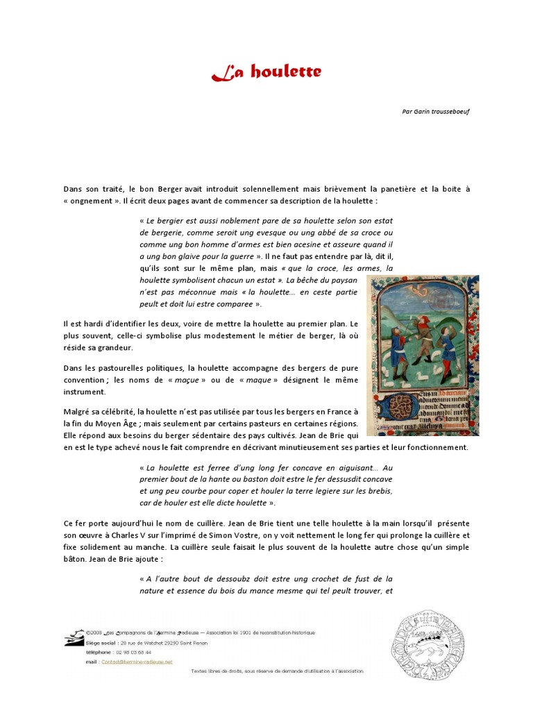 La houlette du berger au Moyen Âge | PDF | Ovis
