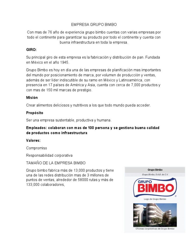 Empresa Bimbo | PDF | Business | Economias