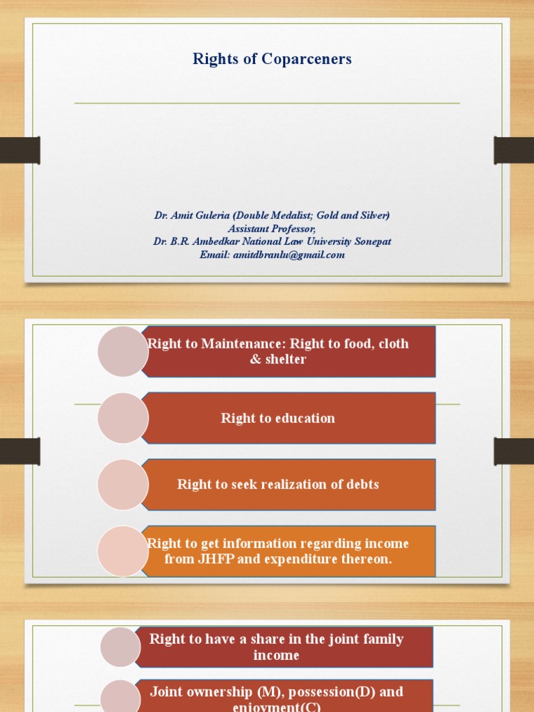 Rights of Coparceners | PDF