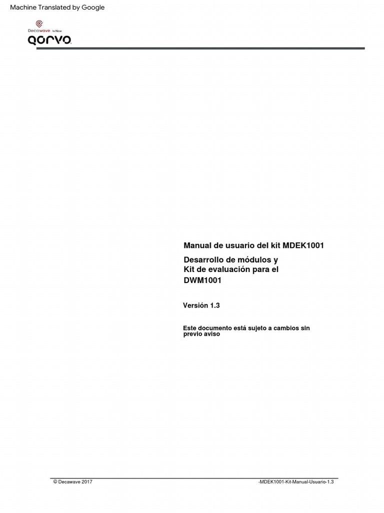 MDEK1001 System User Manual | PDF | Software | Android (sistema operativo)
