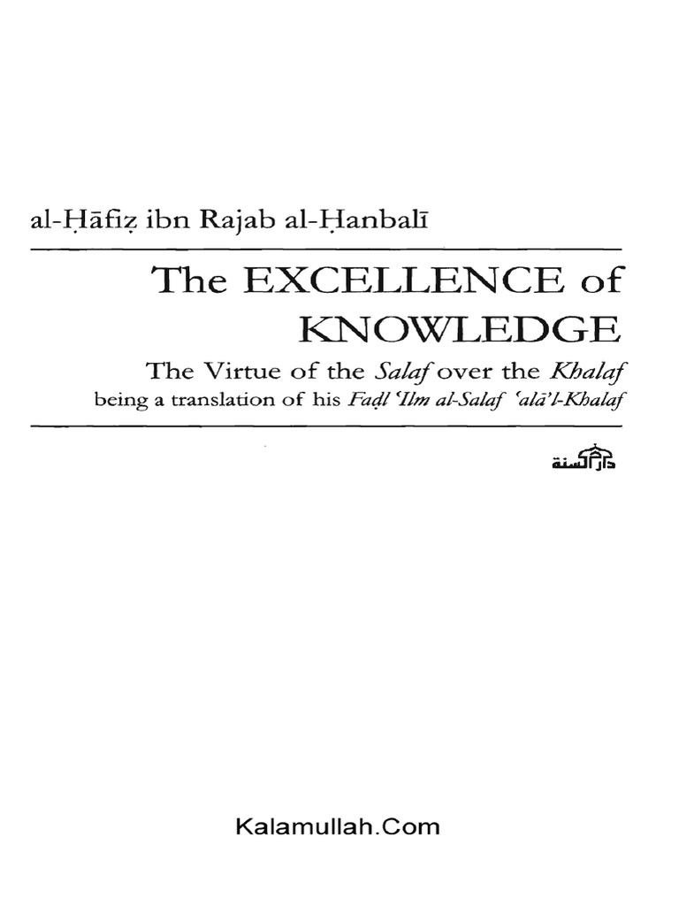 En Excellence of Knowledge | PDF | Hadith | Muhammad