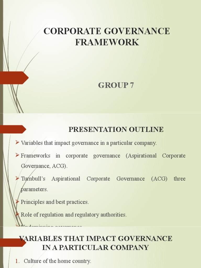 Corporate Governance Framework-1 | PDF | Governance | Regulatory Compliance