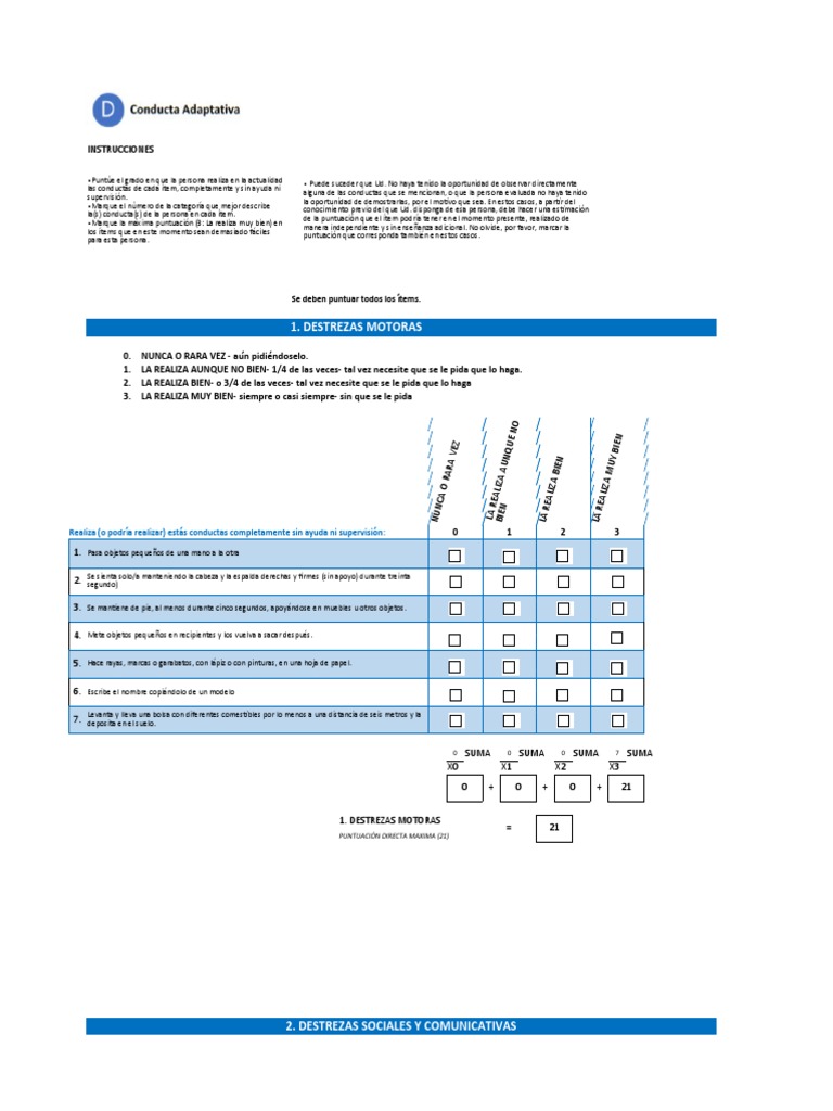 Parte D Icap Versión Chilena | PDF | Comportamiento